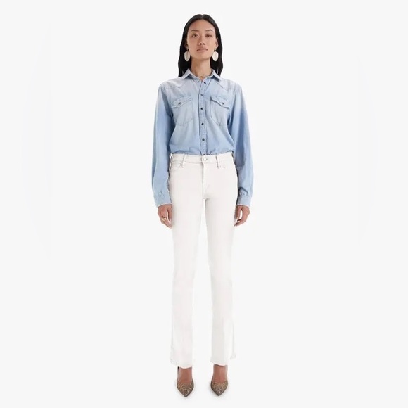 MOTHER | Jeans | Mother The Runaway Second Chance Cream Flare Jeans ...